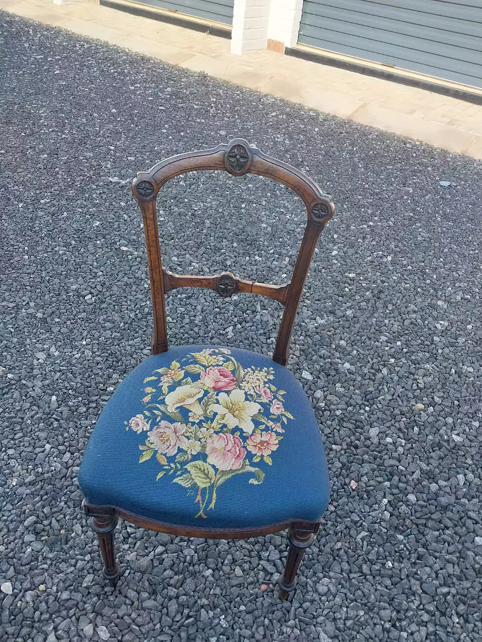 Victorian Balloon Back Side Chair – Hand-Carved Wood & Floral ...